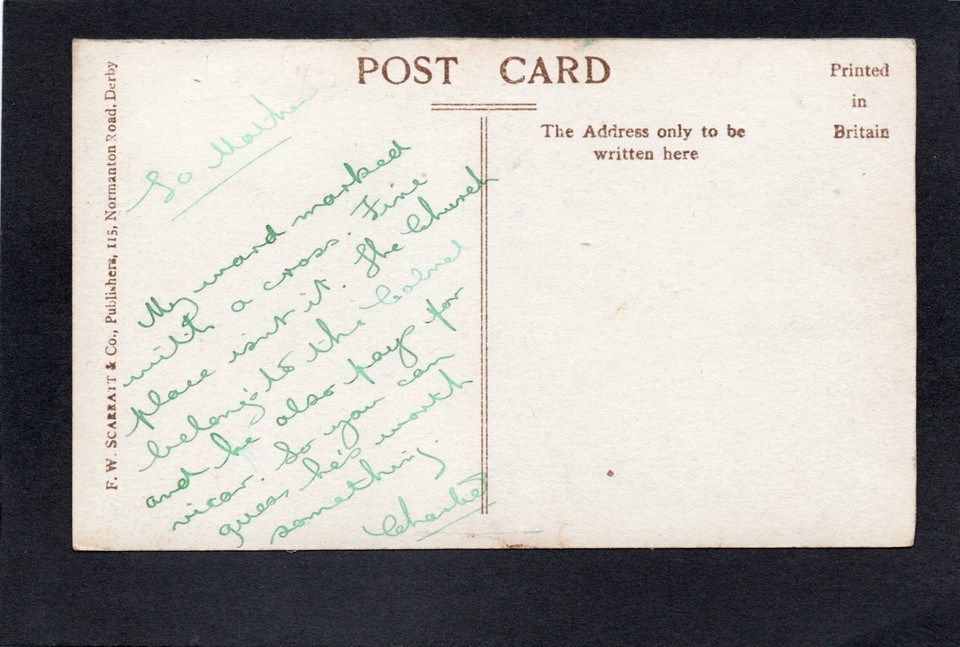 Postcard Aston on Trent nr Derby Derbyshire village Post Office church ...