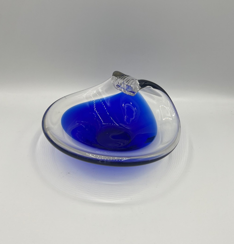 Vintage Jordan Import Murano Made in Italy Cobalt Blue Art Glass Bowl ...