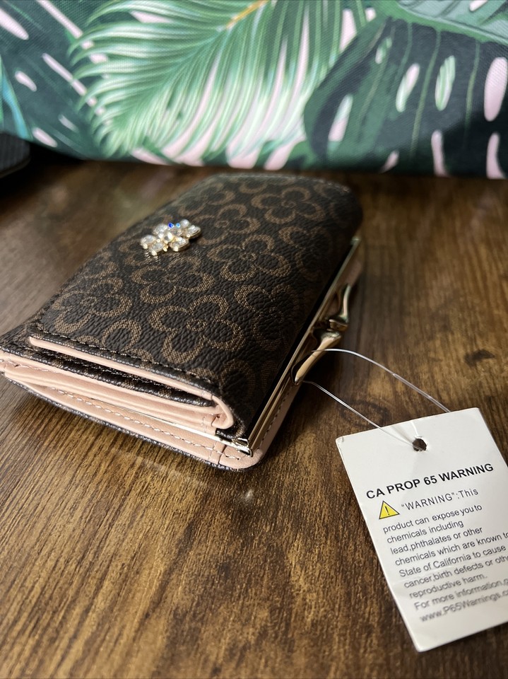 Faux Leather Wallet Floral Emboss Wallet | eBay