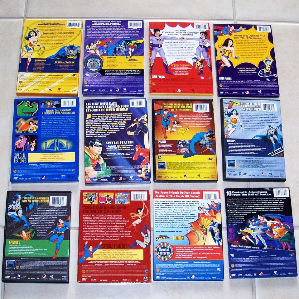 SUPER FRIENDS Complete 1973-1985 Hanna-Barbera TV Series 12 DVD's ...