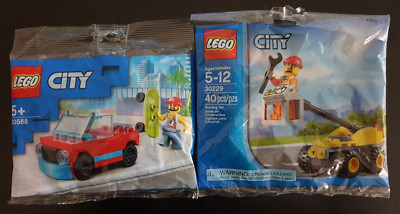 Lego City Repair Lift 30229 & Skater 30568 2 Polybag Sets New Sealed ...
