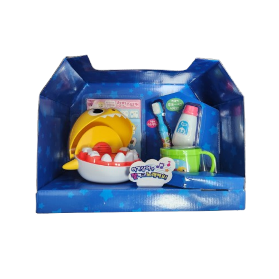 Pinkfong Talking Singing Baby Shark Brushing Teeth Play Set Toy Brand ...
