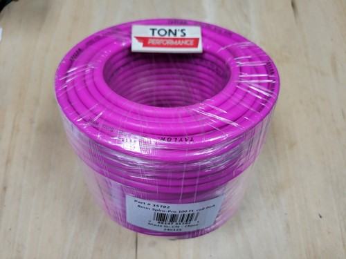 Taylor 35792 100 ft roll 8mm Pink silicone SPIRO PRO SPARK PLUG WIRE ...