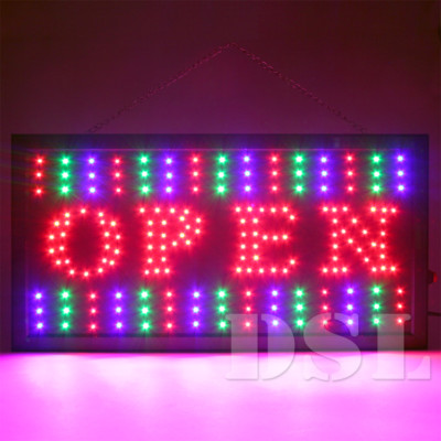 Top Quality Super Bright Flashing LED OPEN Shop Sign Neon Display ...