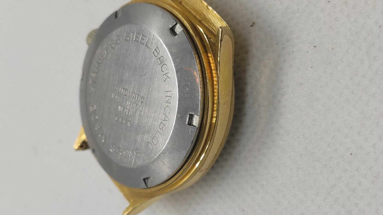 SWISS VINTAGE EMPEROR WATCH GOLD PLATED Wind Self Automatic MECHANICAL ...