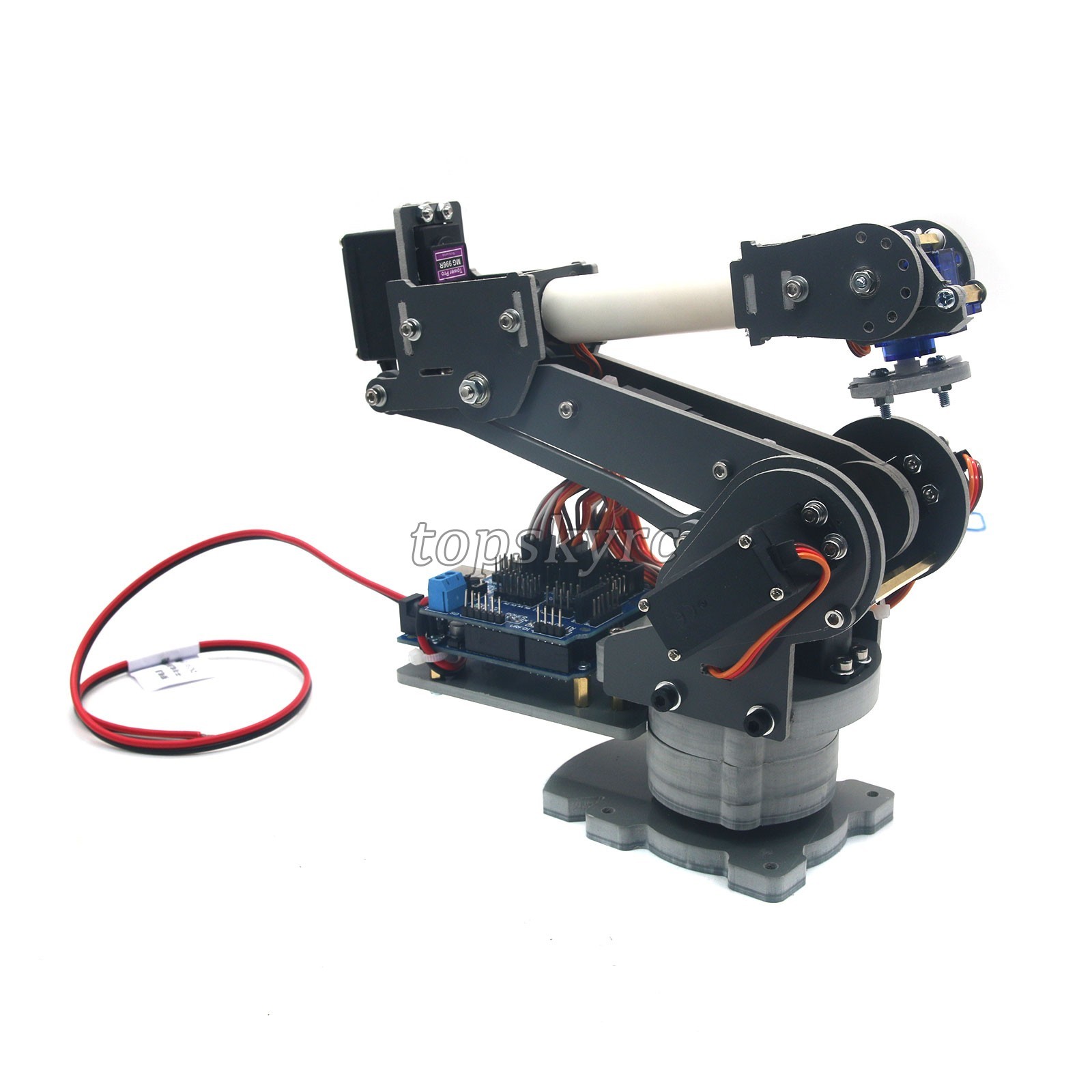 6-Axis Robot Mechanical Arm PVC Robotics Arm Rack w/ Servos | eBay