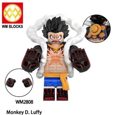 2 inch Custom One Piece Gear 4 Luffy Minifigure with Base, New/Mint | eBay