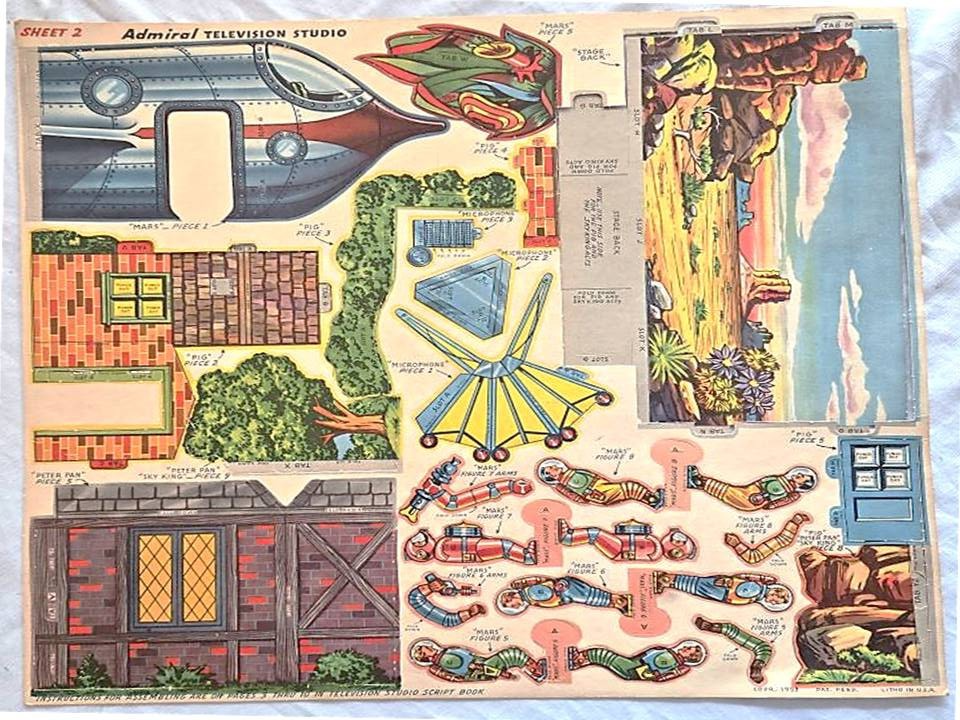 1953 Admiral Television Studio, Walt Disney Peter Pan Script Book Promo ...