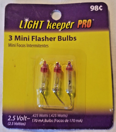 Light Keeper Pro Set Of 3 Mini Flasher Bulbs 2.5 Volt .425 Watts 170 mA ...