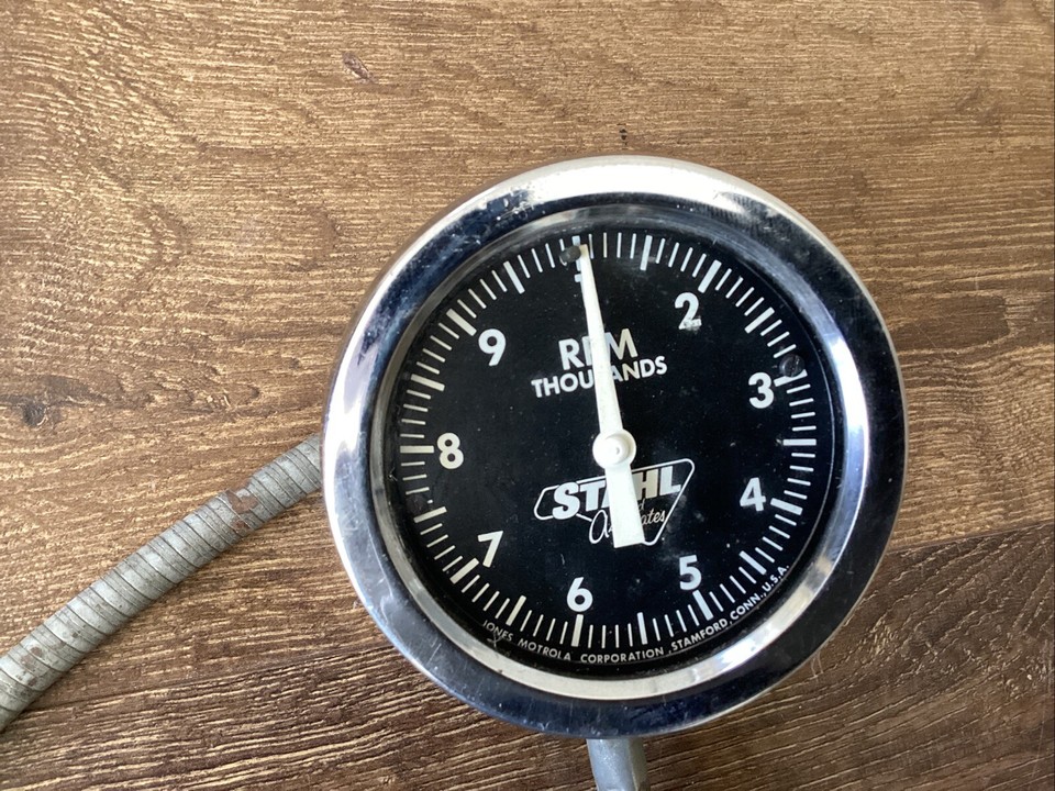 Stahl And Associates 10K RPM Cable Drive Tach Tachometer Jones Moroso W ...