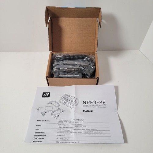 Dual-Side Sony NPF Dummy Battery with Type-C&D-Tap Input to 5525 Lock ...