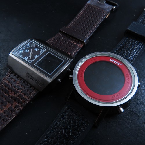 Two Chevignon & Levi's Dual Time LCD Quartz Men Watch | eBay
