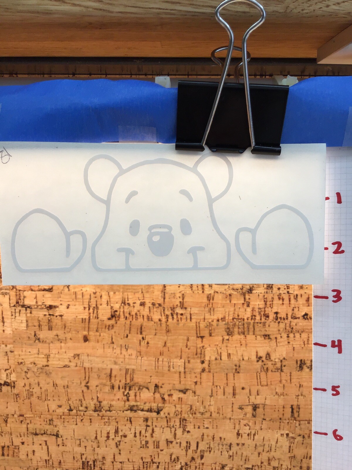 Winnie The Pooh Peaking - White - Vinyl Decal - Y7-1.81 | eBay