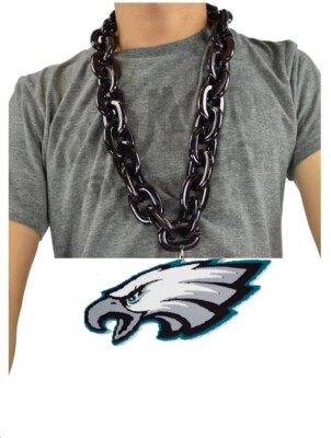 New NFL Philadelphia EAGLES HEAD BLACK BIG Fan Chain Necklace (FedEx ...