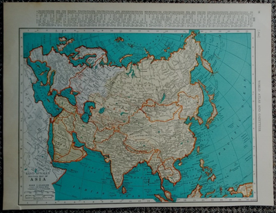 Russia Former Soviet Union Map 1940 Vintage 1940 Atlas Map World War