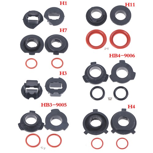 2Pcs LED Headlight Bulb Base Adapter Socket Holder HB4/HB3/H11/H7/H4/H3 ...