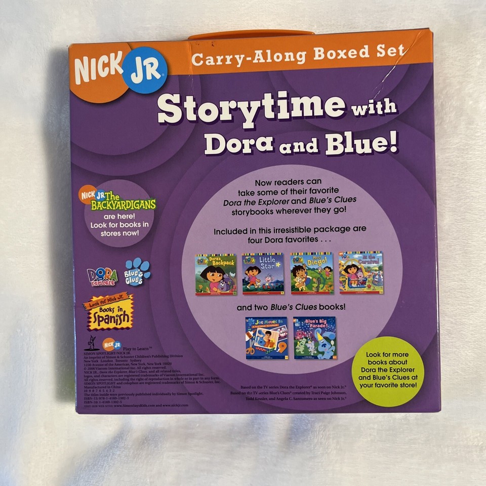 Dora the Explorer pack of six books, used, carry along box set ...