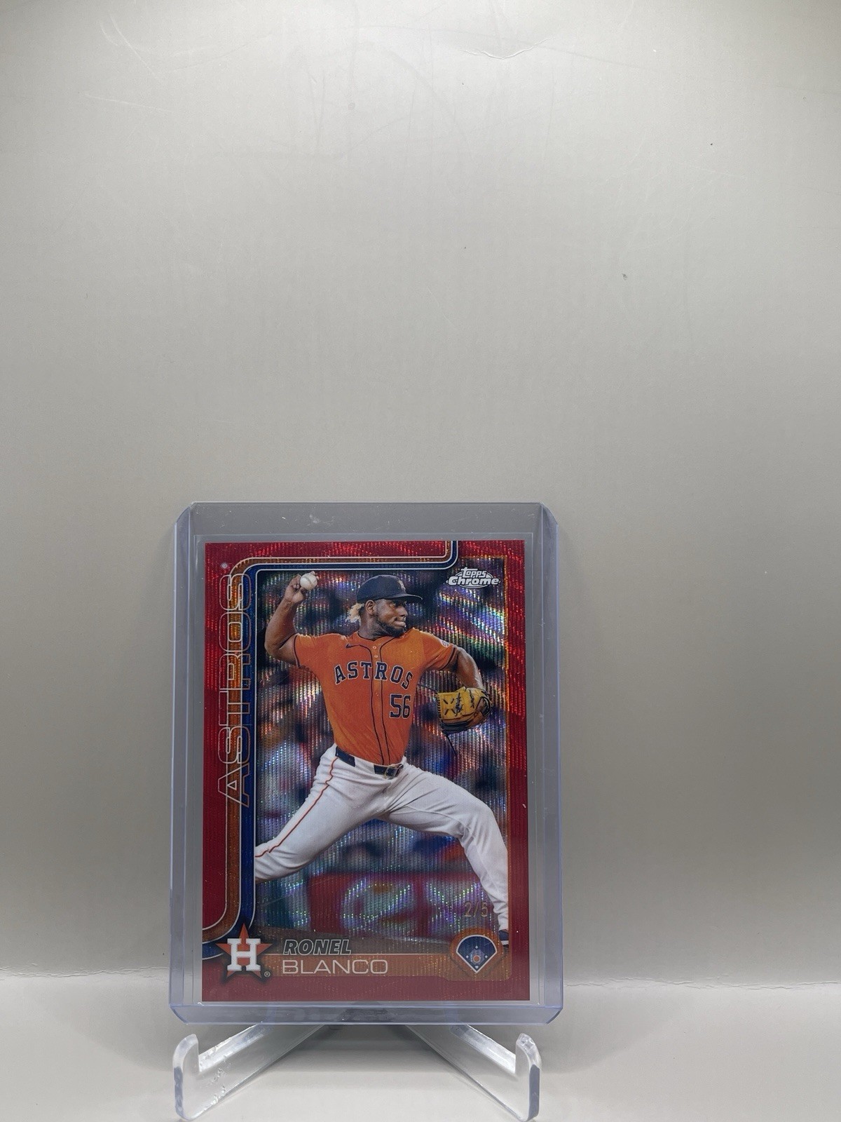 2025 Topps Chrome Red Wave Refractors #292 Ronel Blanco /5 SSP ASTROS ...