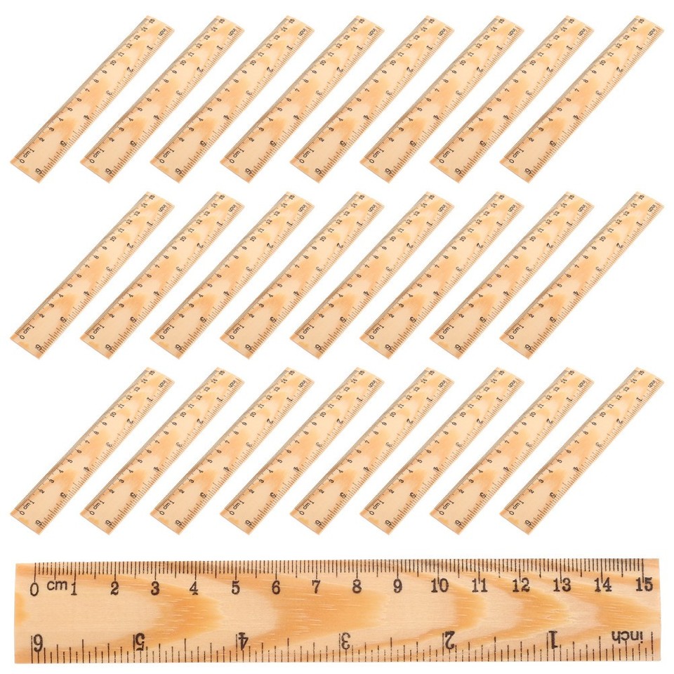 20 Pcs Scale Ruler Convenient Wood Rulers Multi-function Student | eBay ...