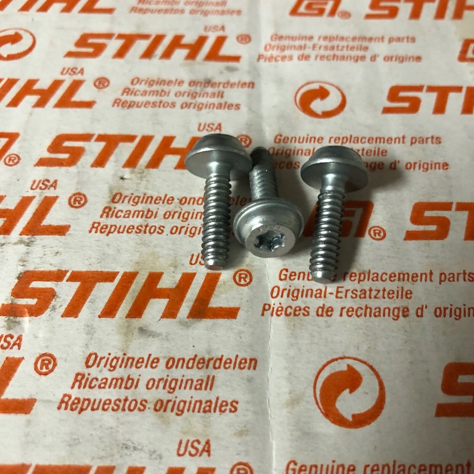 3- STIHL bg85 bg55 fs55 fs45 km55 hl45 fs46 recoil starter screws OEM 3 ...