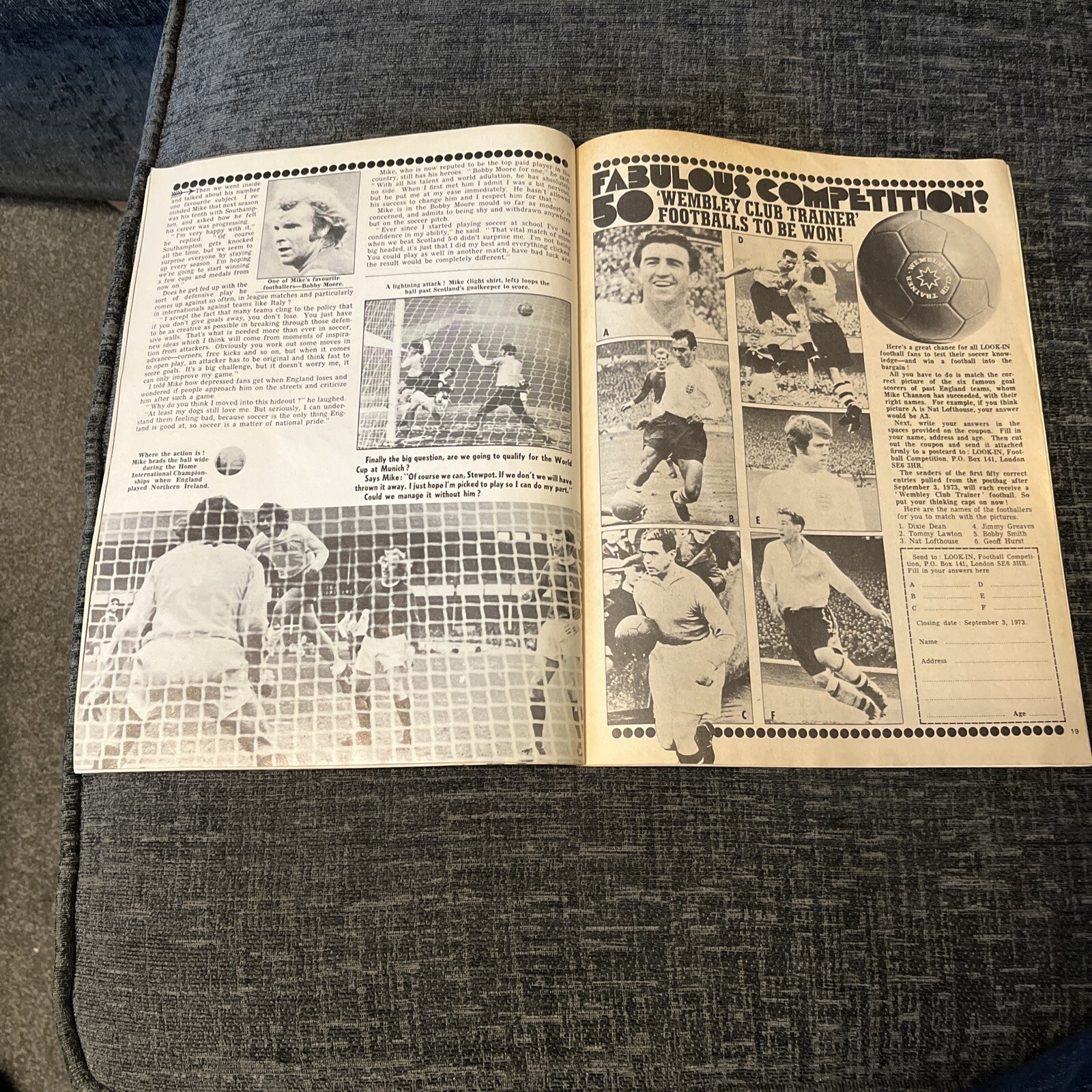 Look In Magazine 25 Aug 1973 - Suzi Quatro Mike Channon (Southampton ...