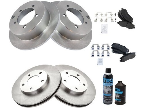 27GB38S Front and Rear Brake Pad and Rotor Kit Fits 2001-2005 Dodge ...