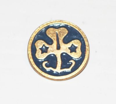 Vintage Girl Scout World Association Trefoil Pin GSA Brownie Blue ...