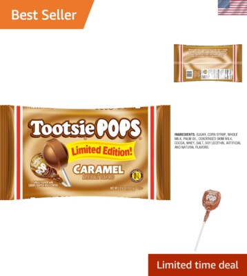Tootsie Pops Limited Edition Caramel Lollipops - Individually Wrapped ...