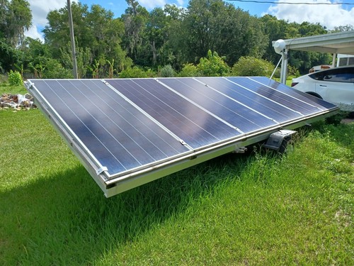 DC Solar Trailer with six 340 watt 48 v each solar panels for off-grid ...