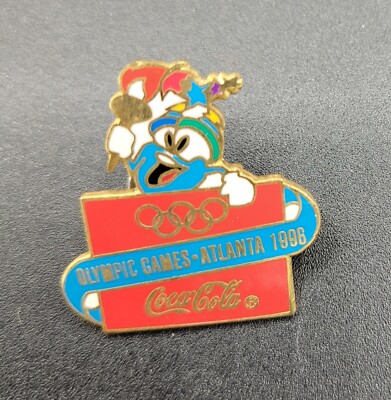 Olympic Games 1996 Atlanta Georgia Mascot Izzy Coca-Cola Hat or Lapel ...