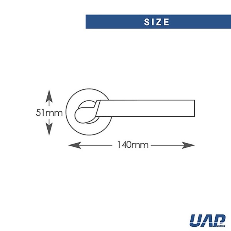 UAP Enterprise Dual Finish Chrome and Black Internal Door Handles Pair ...