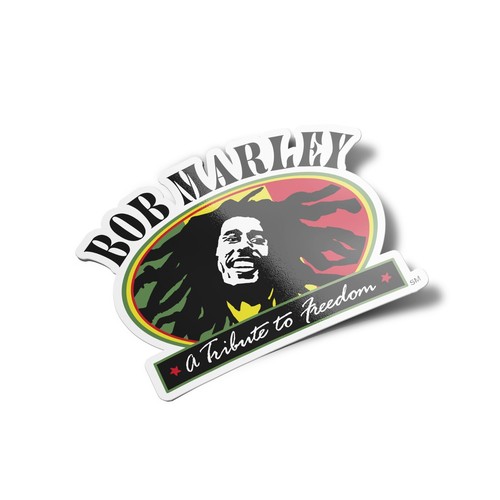 PACK x5 AUTOCOLLANTS STICKERS BOB MARLEY TRIBUTE TO FREEDOM Reggae ...