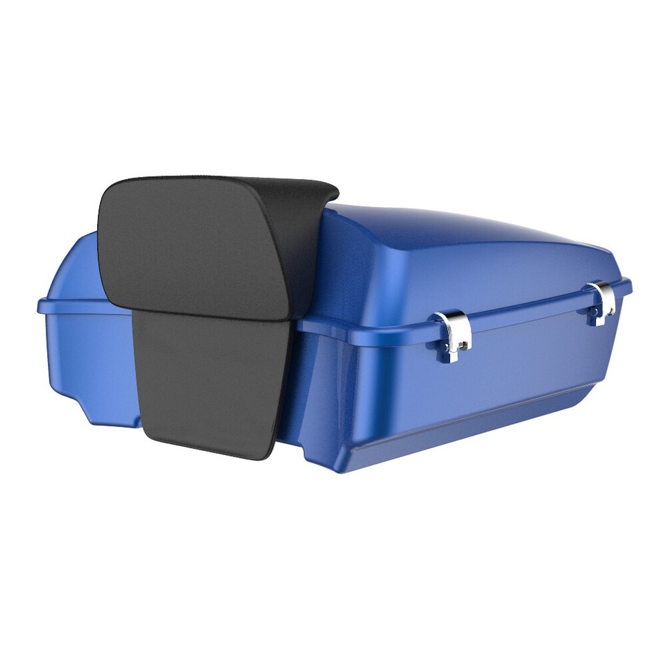 Superior Blue Chopped Tour Pack Pak Trunk Luggage Fits for Harley ...