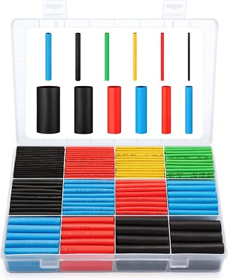 560Pcs HEAT SHRINK TUBING Insulation Shrinkable Tube 2:1 Wire Cable ...