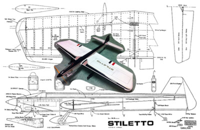 Model Airplane Plans (UC): STILETTO 54" Stunt for .35 by Les McDonald ...