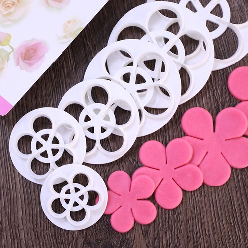6Pcs Rose Flower Petal Shape Cutters Tools For Cake Sugarcraft Fondant ...