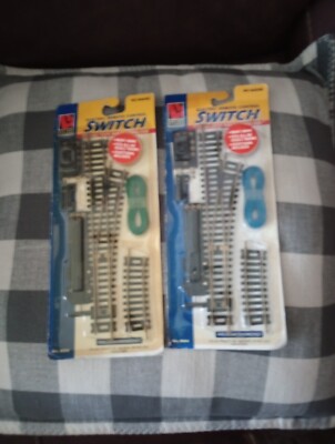 NOS Life-Like Electric Remote Control Train HO Switches Right Track ...