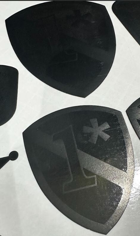 Police Officer Decal - 1 Asterisk BLACKOUT REFLECTIVE Set of 2 Decals 4 ...