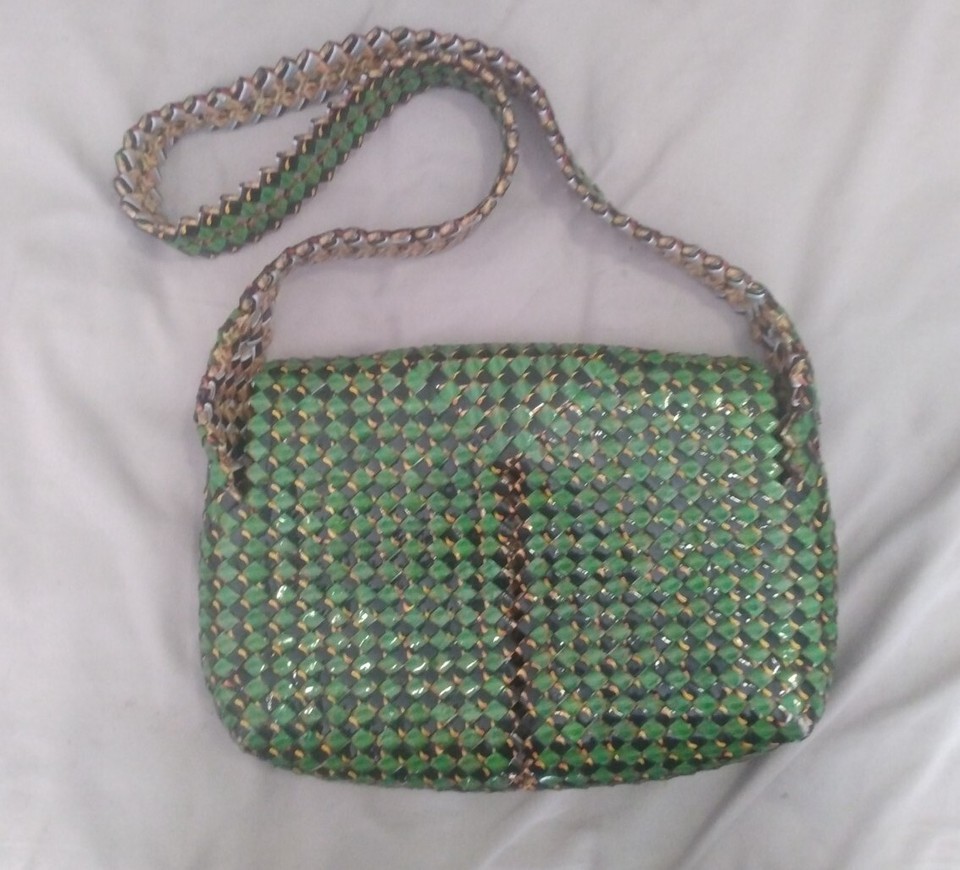 Candy Gum Wrapper Purse Shoulder Bag Colorful Handmade recycle ...