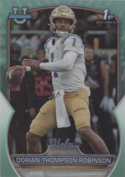 2022 Bowman University Chrome - Dorian Thompson-Robinson #16 Aqua ...