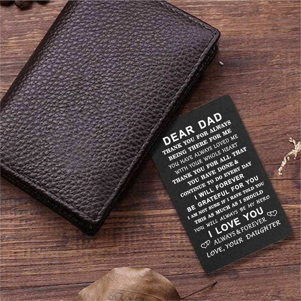 Fathers Day Dad Gifts from Daughter - Dad Wallet Card Insert - Fathers ...