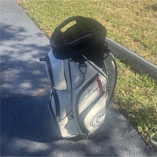 Ghost 14-Way Cart Golf Bag White Black Synthetic Divider Carry Handle ...