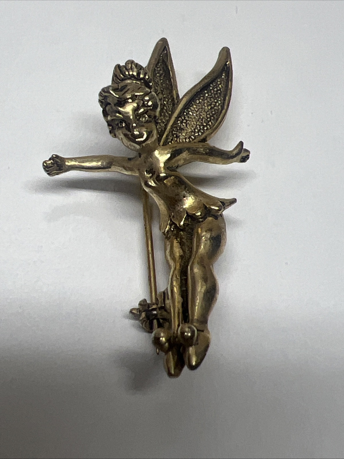 Vtg Tinkerbell Pin Signed Disney Gold Tone Genuine, … - Gem
