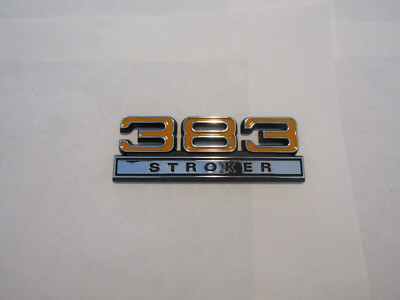 383 STROKER 4 INCH BODY EMBLEMS 4" FITS DODGE PLYMOUTH CHRYSLER ORANGE ...