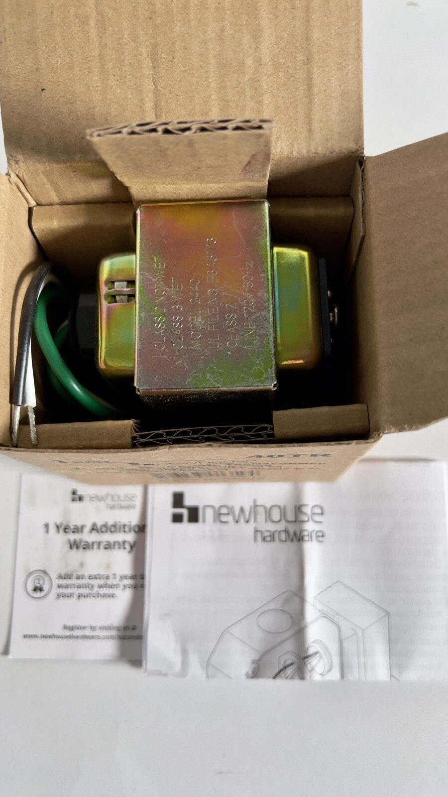 Transformer Door 24-Volt 40tr Hardware Newhouse 40va Wired | eBay