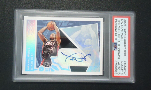 Dwyane Wade 2005 TOPPS LUXURY BOX THE MACHINE AUTO Card #TMADW PSA 8/10 ...