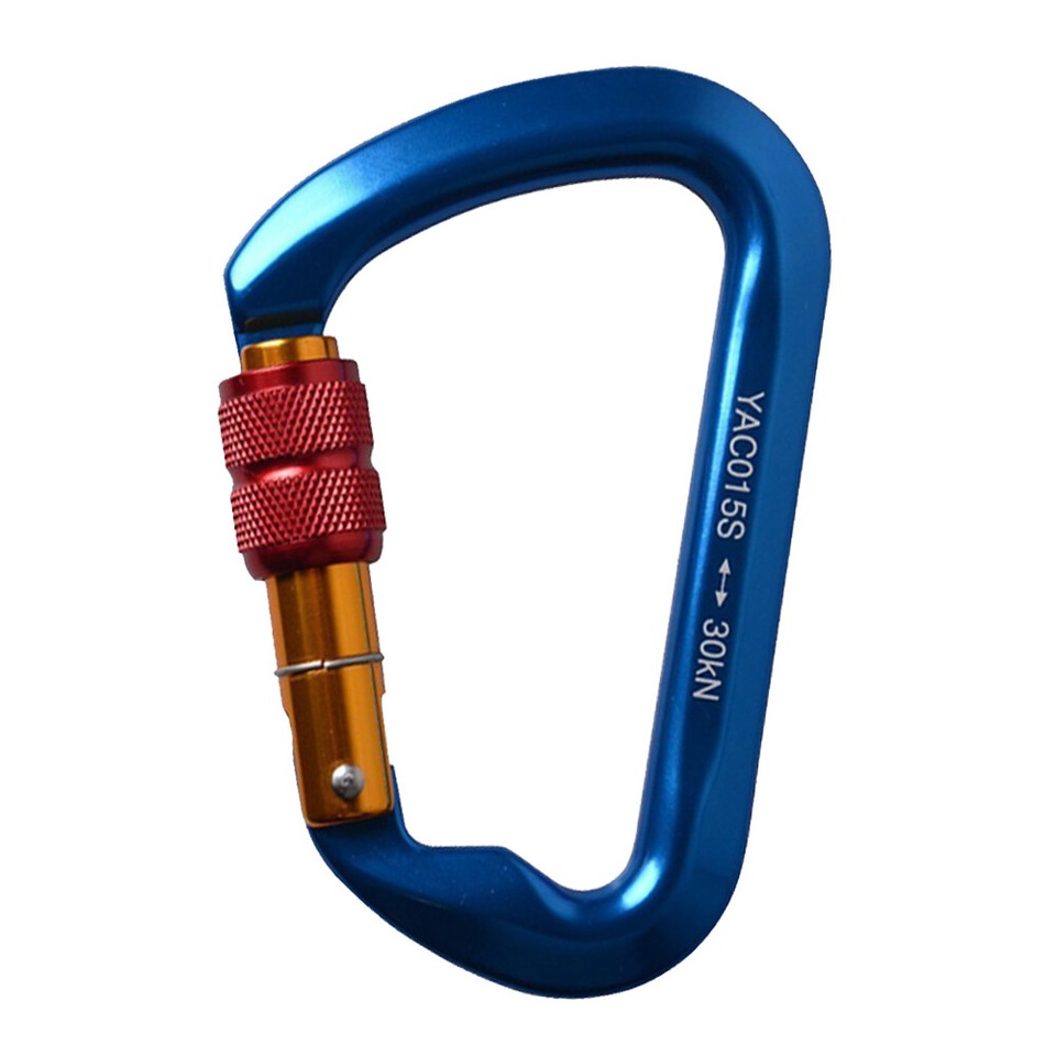 30KN Heavy Duty Locking Carabiner Clip Rock Climbing Hook Big Tree ...