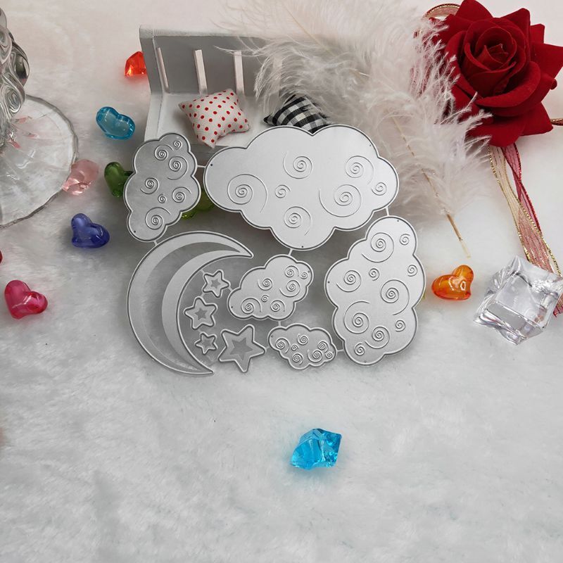 Moon Clouds Metal Die Cuts Cutting Dies Cut Stencils for DIY Embossing ...