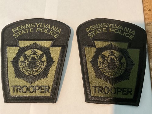 Pennsylvania State Police Trooper Green Tactical collectable Patch Set ...