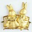 JJ Bunny Rabbits on Bench Gold tone Brooch Signed Pin | eBay